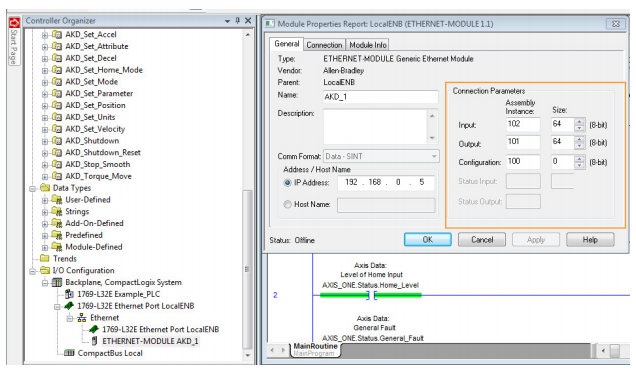 Akd Ethernetip Using Compactlogix Or Contrologix With No Cyclic Poll Explicit Messaging Only